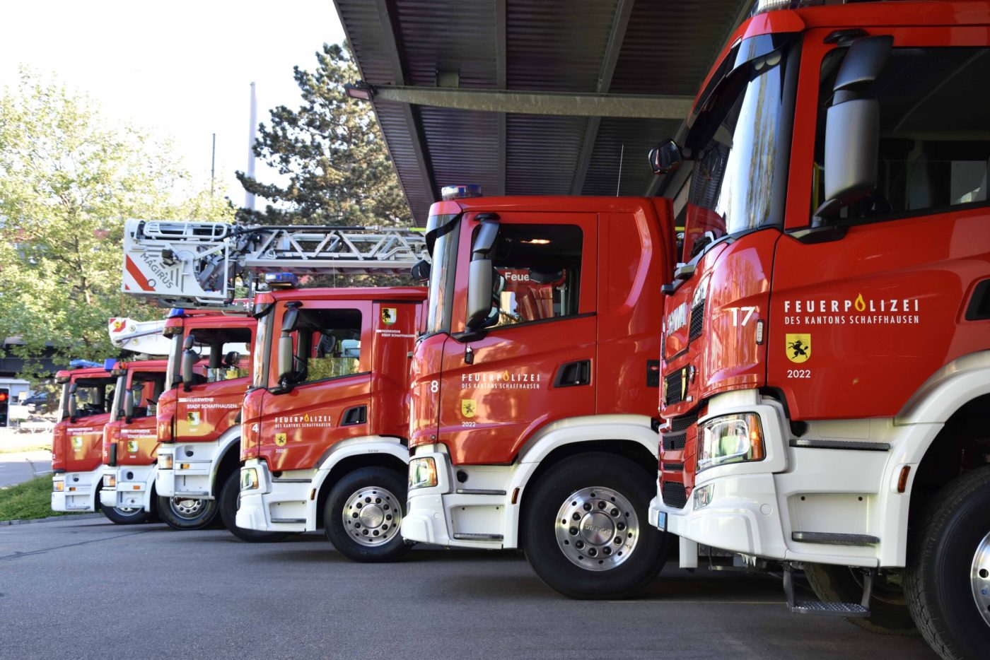 Reine Scania-Flotte bei der Feuerwehr Schaffhausen - TIR transNews