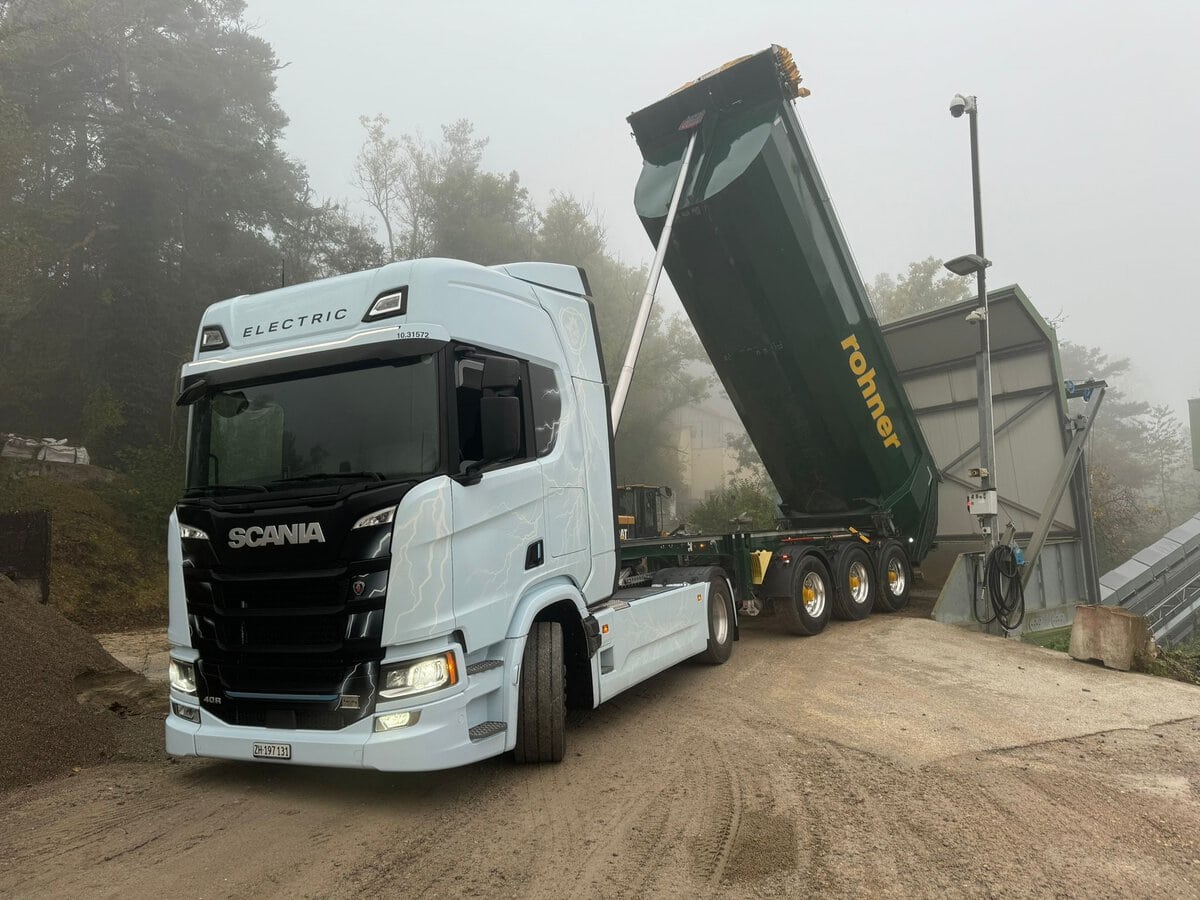 Für Rohner AG Transporte ist und bleibt auch der BEV ein Scania - TIR ...