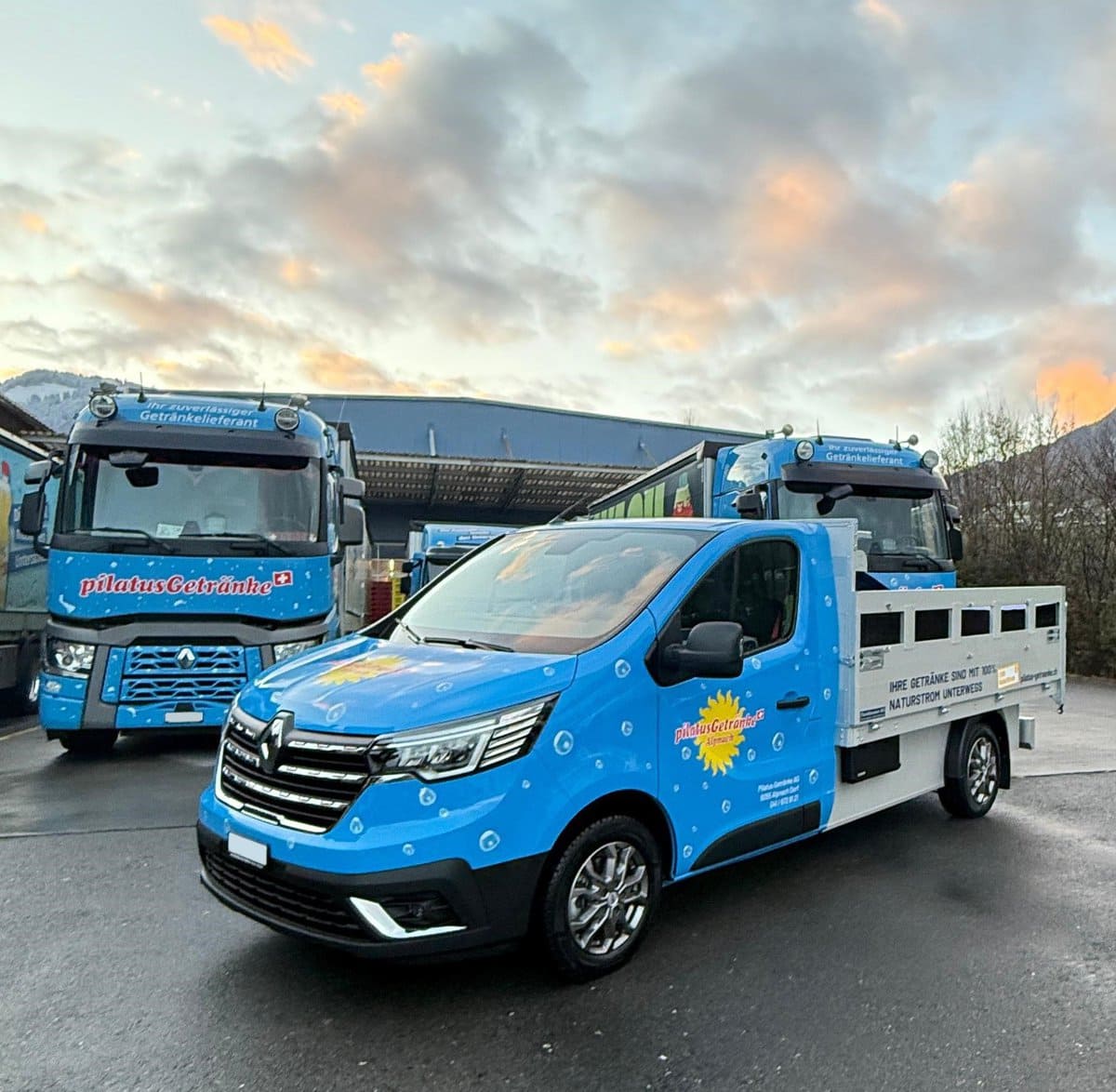 Renault Trucks E-Tech Trafic ergänzt Flotte von Pilatus Getränke - TIR ...