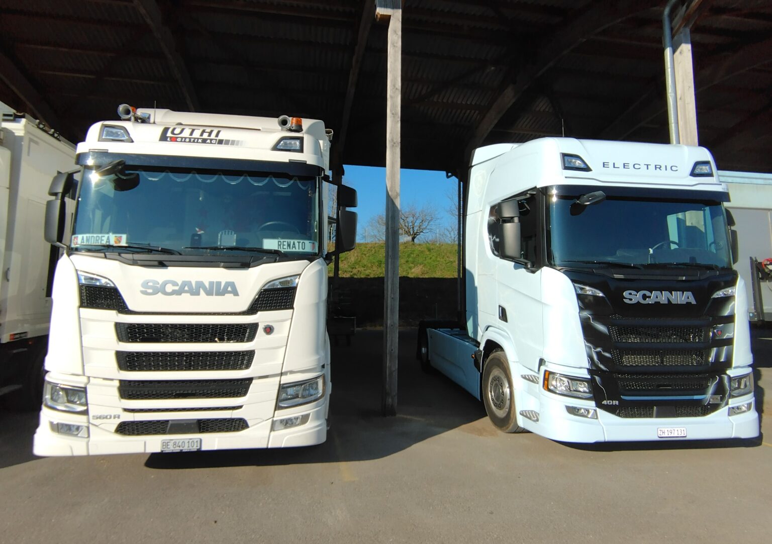 Lüthi Logistik AG in Lobsigen testete Scania BEV-Sattelschlepper - TIR ...